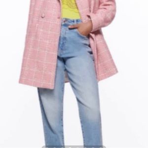 Zara | Jackets & Coats | Zara Nwt Pink Check Coat Chanel Jackie Kennedy ...